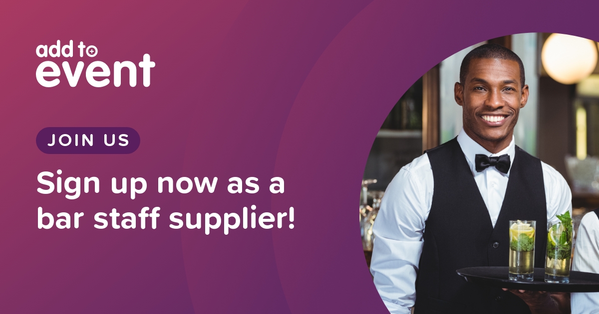 Grow your Bar Staff Business with the UK's #1 Marketplace | Add to Event